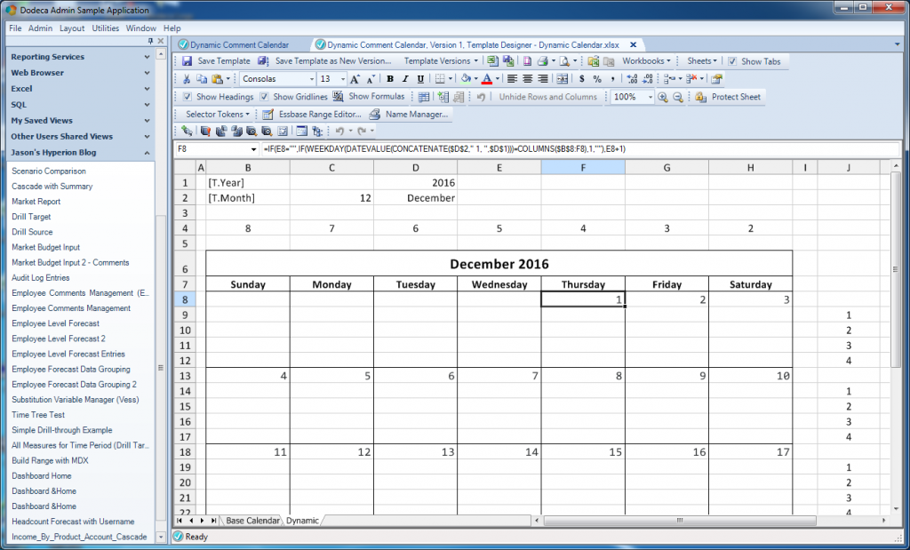 Dynamic Calendar With Comments In Dodeca Jason s Hyperion Blog