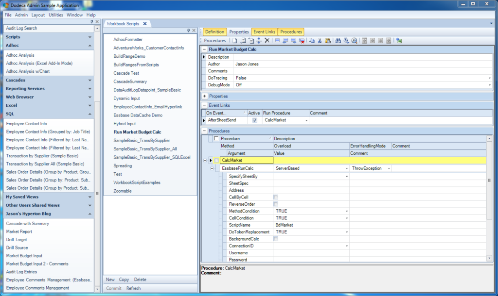 Data Input with Dodeca, part 4 – Focused Calcs / jason's hyperion blog