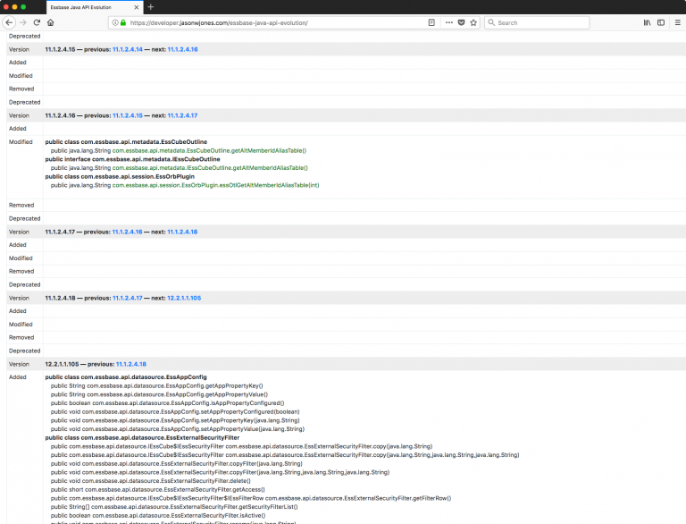 New webpage for Essbase Java API evolution / jason's hyperion blog